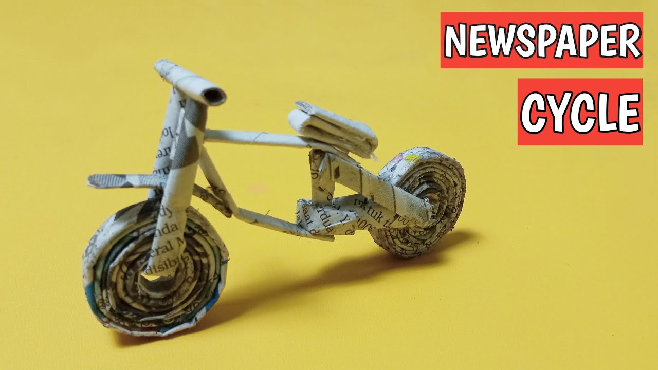 Miniatur Sepeda Dari Kertas Koran? || How To Make a Newspaper Cycle ...