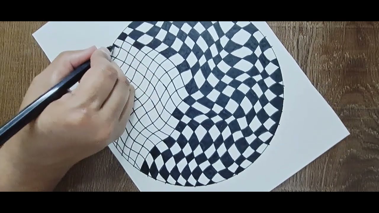 How to Draw a Optical Illusion Art| Illusion Art| Geometric Art| Step ...