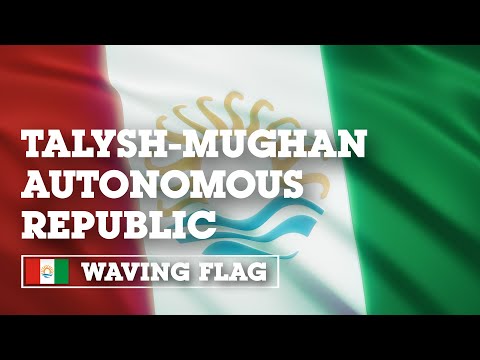 Talysh-Mughan Autonomous Republic Flag / Талыш-Муганская автономная республика. Развевающийся флаг