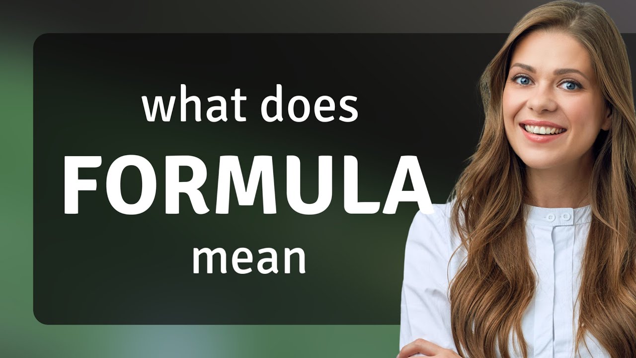 Formula | meaning of FORMULA - YouTube