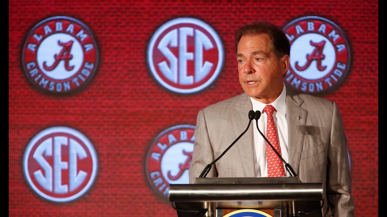 Nick Saban SEC Media Days 2021 Alabama Crimson Tide head coach football ...