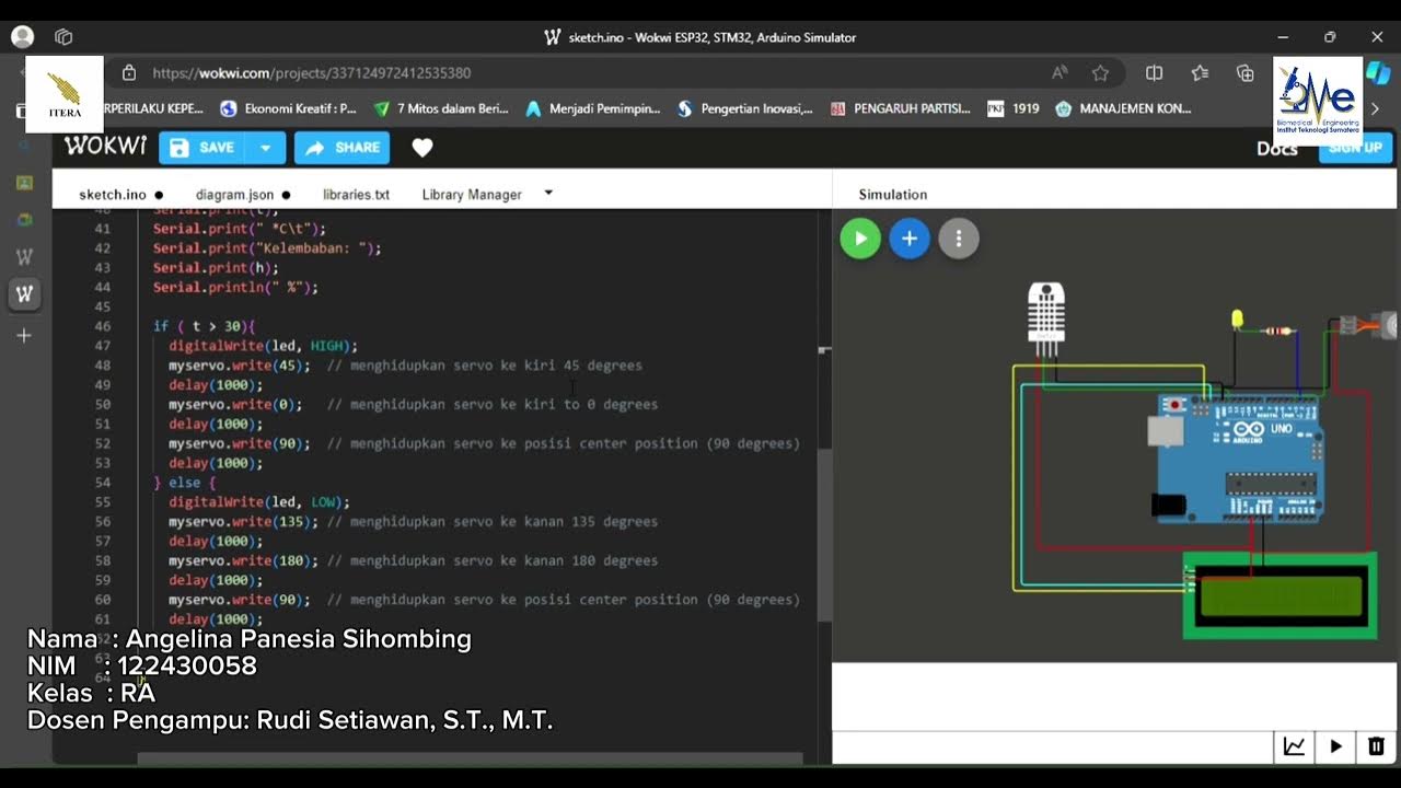 Simulasi Menggunakan Sensor DHT pada website wokwi.com - YouTube