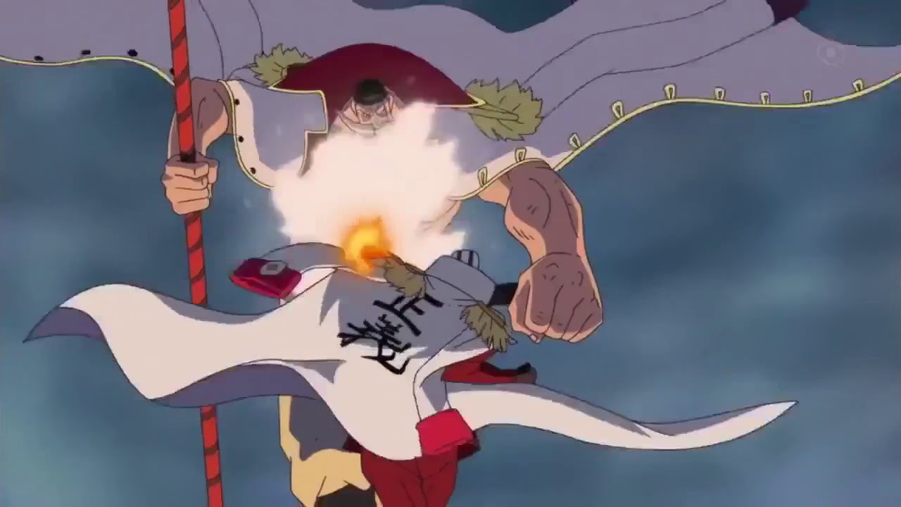 akainu punches whitebeard - YouTube