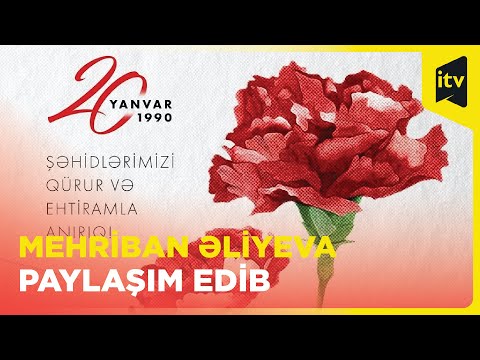Mehriban Əliyeva 20 Yanvar faciəsinin 34-cü ildönümü ilə bağlı paylaşım edib