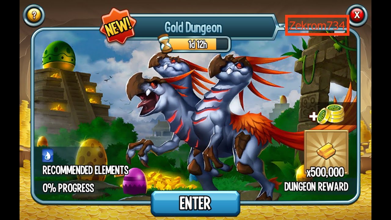 Monster Legends, Tryon gold and coin maze dungeon - YouTube