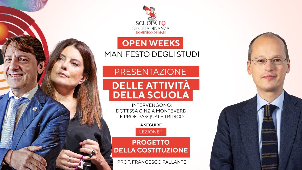 Open weeks 2024, la lezione del prof. Pallante: "Il progetto della ...