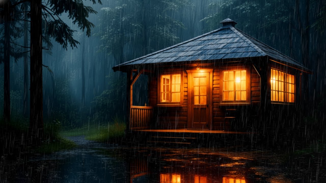 Rain Sounds for Sleeping ⛈️ Heavy Rain & Gentle Thunder ASMR for Deep ...
