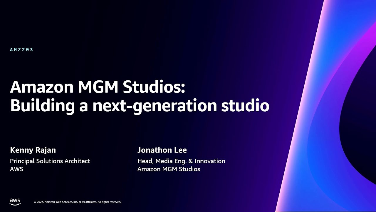 AWS re:Invent 2023 - Amazon MGM Studios: Building a next-generation ...
