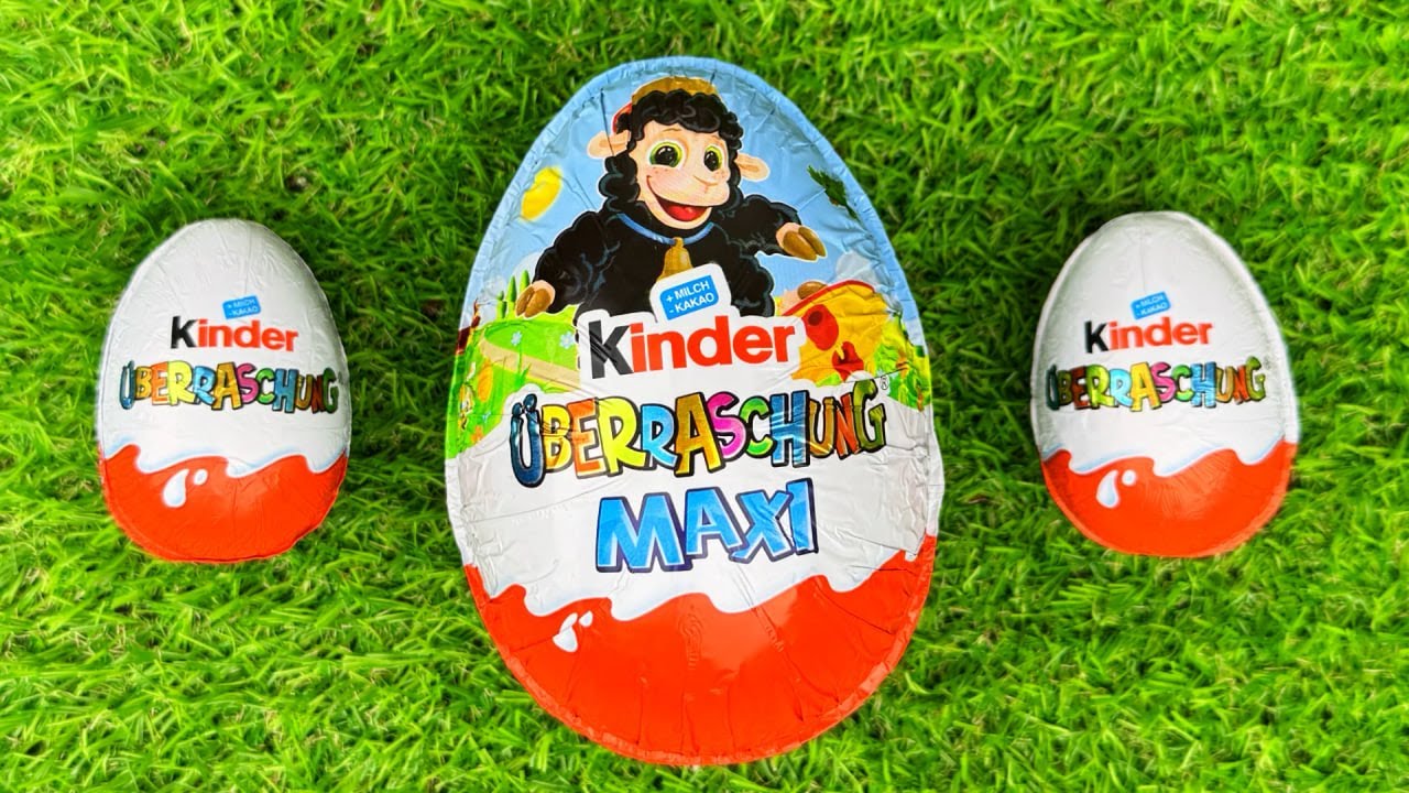 Satisfying Video Unboxing GIANT Rainbow Kinder MAXI Candy with Yummy ...