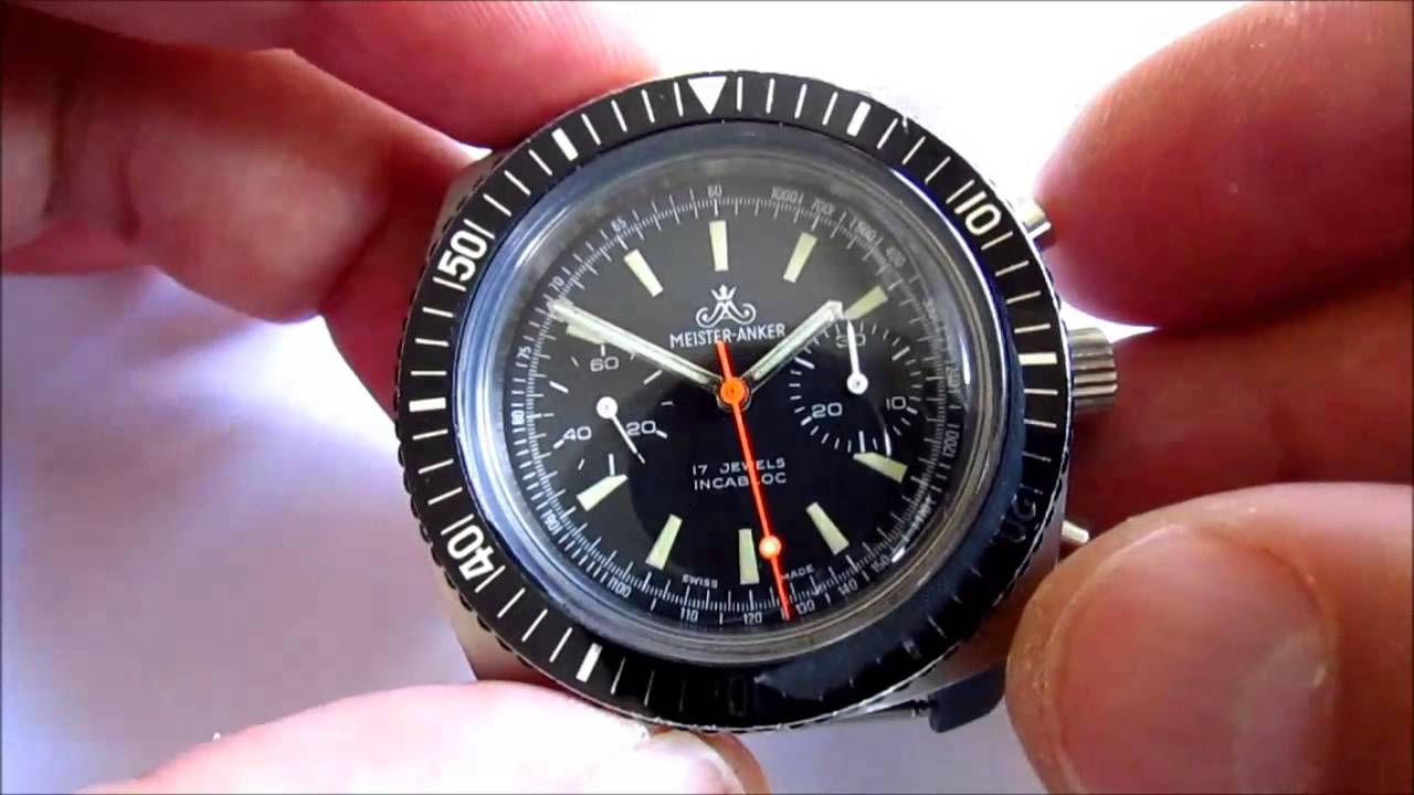 Meister Anker Chrongraph Valjoux 7733 - YouTube
