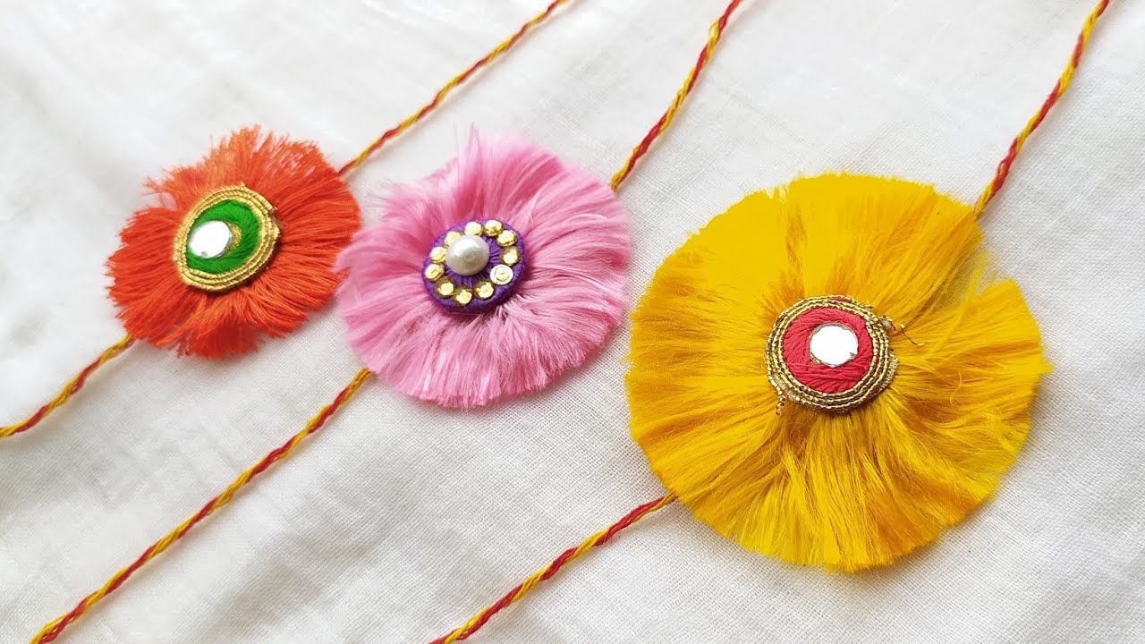 DIY Rakhi | Tassels Rakhi | Silk thread Rakhi making at home - YouTube