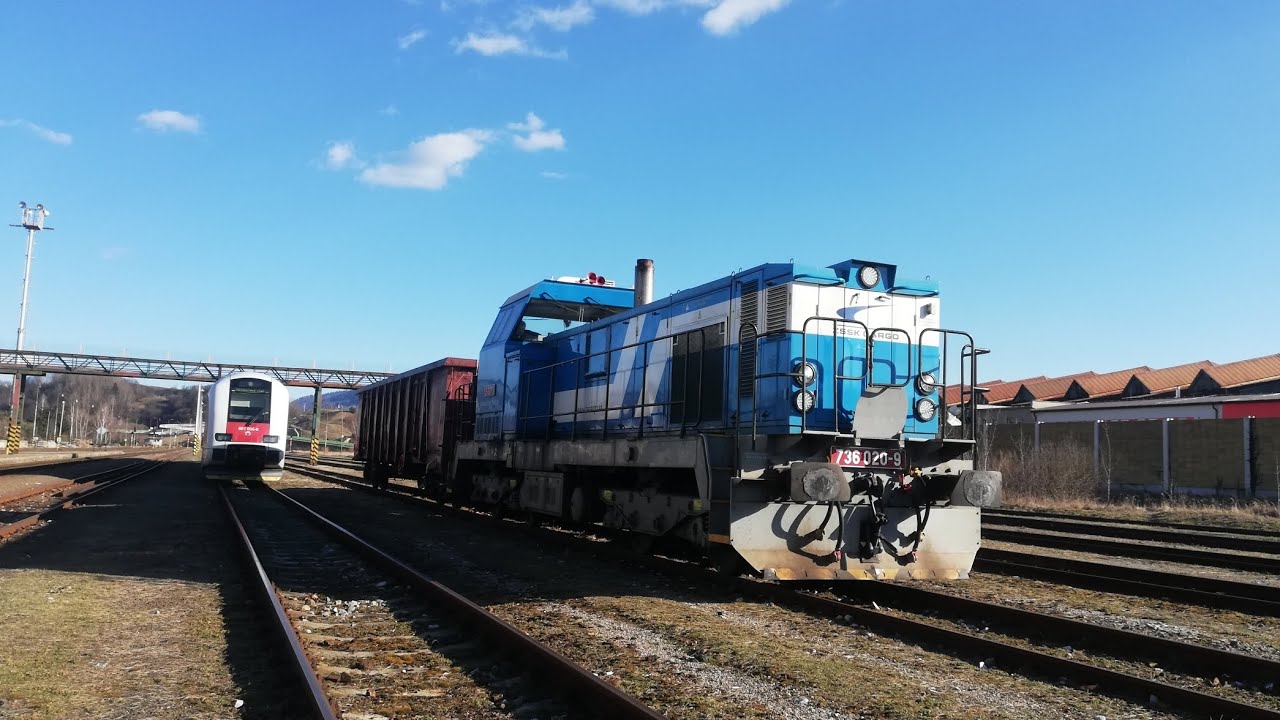Vlaky Brezno #2. 736 020-9 na Breznianskom Manipuláku - YouTube