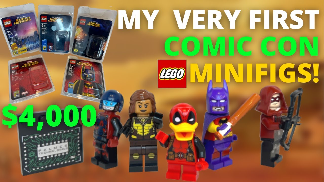My FIRST EVER Comic Con Exclusive LEGO Minifigures! Deadpool Duck ...