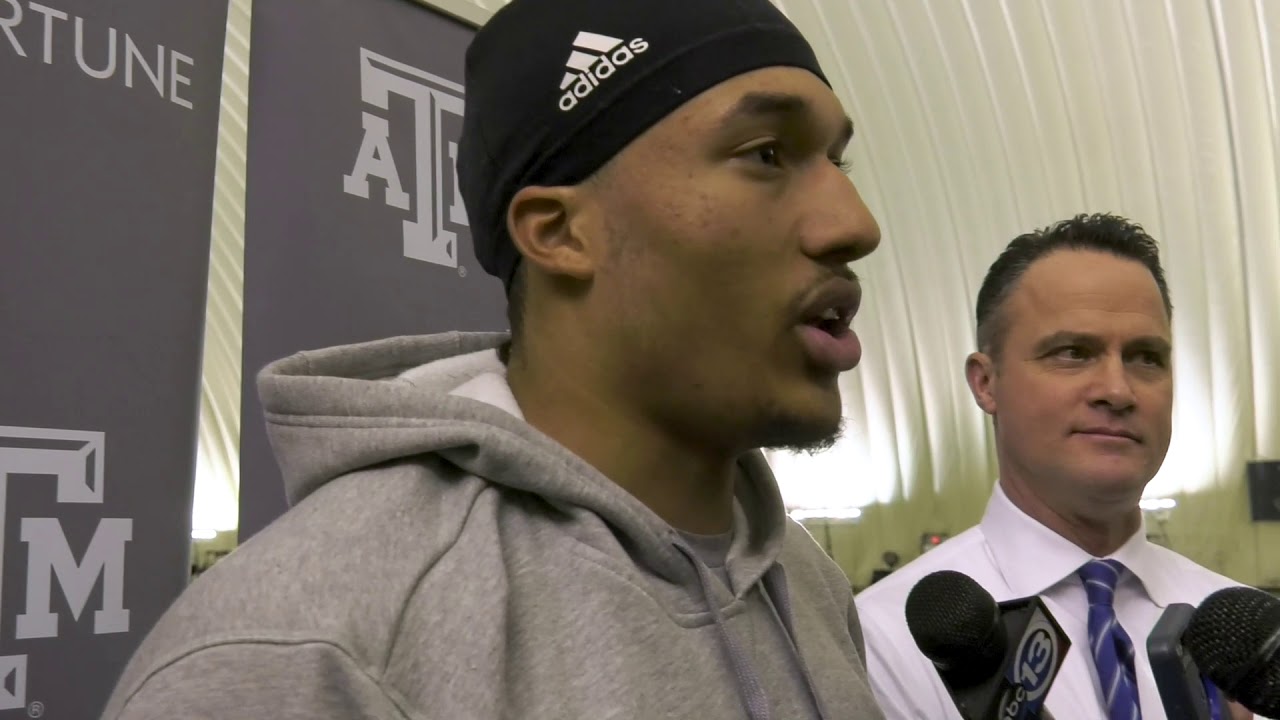 Texas Bowl Practice Interviews: Braden Mann, Kellen Mond, Jayden Peevy ...