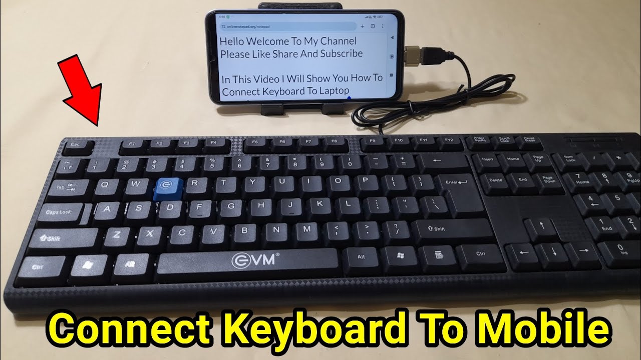 Mobile se keyboard kaise connect kare | Mobile me keyboard se typing ...
