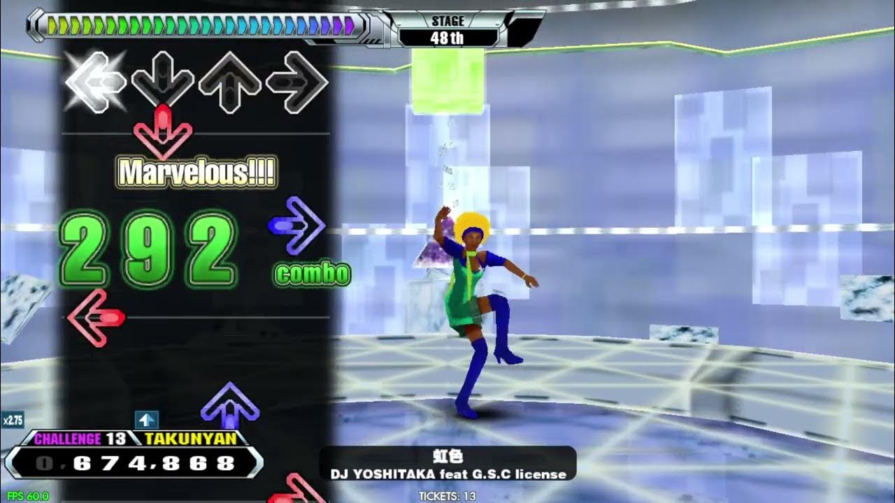 【DDR GRAND PRIX】虹色【CHALLENGE】 - YouTube