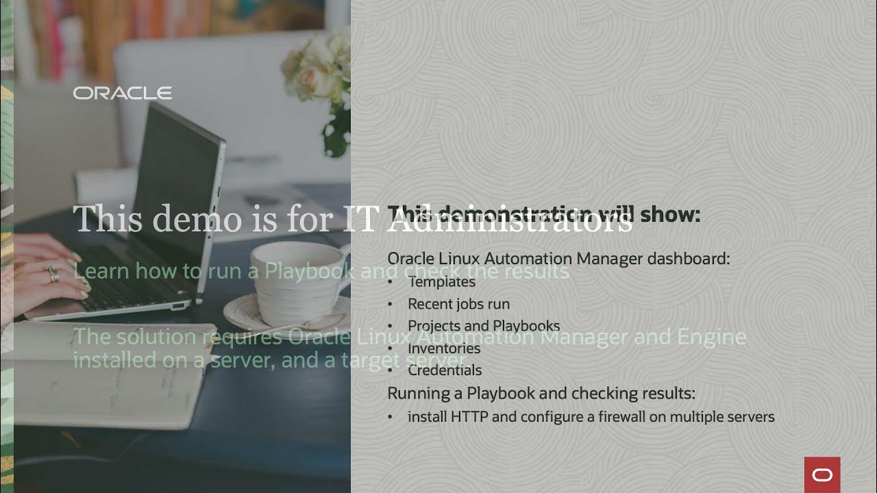 Oracle Linux Automation Manager quick demo - YouTube