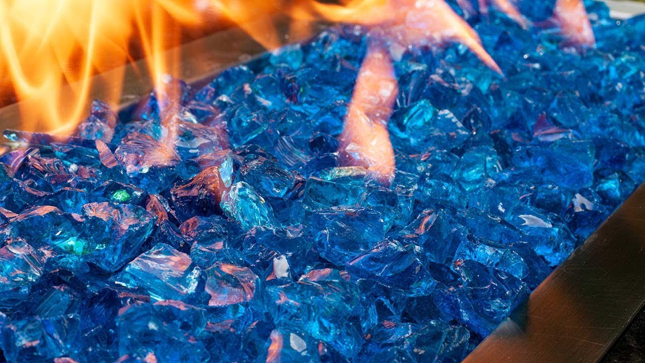 1/2" to 3/4" Tropical Blue Crushed Fire Glass by Celestial Fire Glass ...