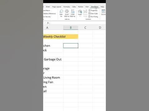 How to Create a Checklist in Excel 2024 #exceltutorial #exceltech #excelfansonly #tutorial - YouTube