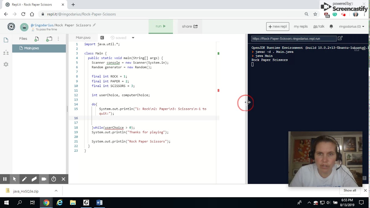 Rock Paper Scissors Using Java Youtube 3553