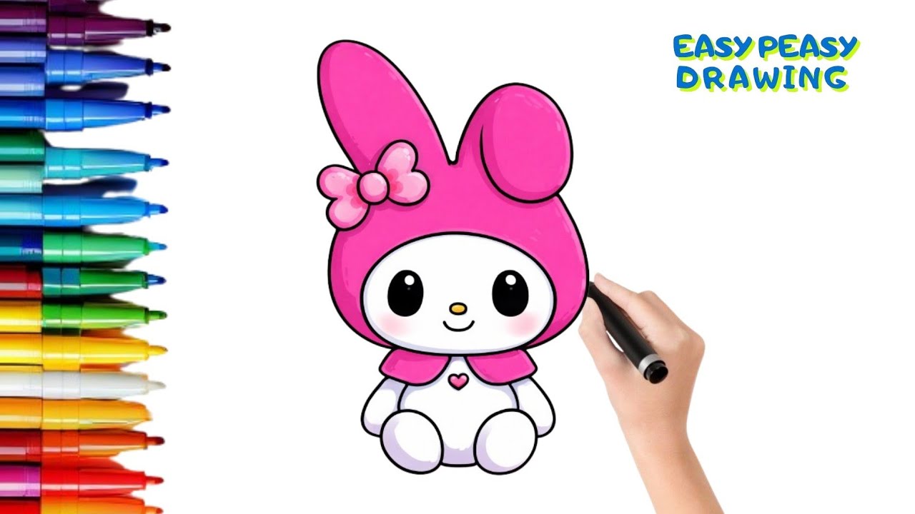 How to draw My Melody | Sanrio - YouTube