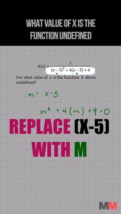 SAT math Find the value of X so the Function Undefined - YouTube