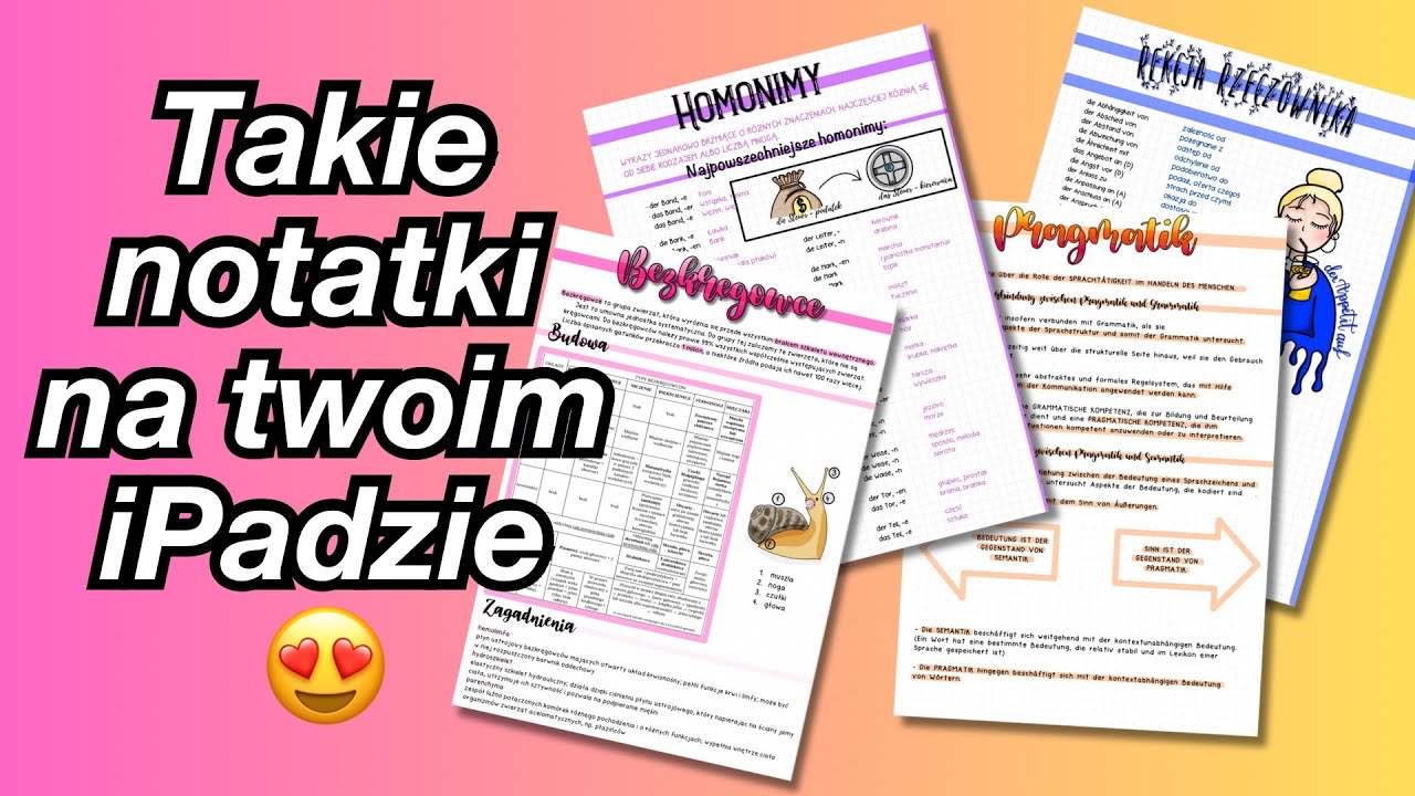 Jak robię moje estetyczne notatki na iPadzie? 📝 ️Szybka, śliczna i ...