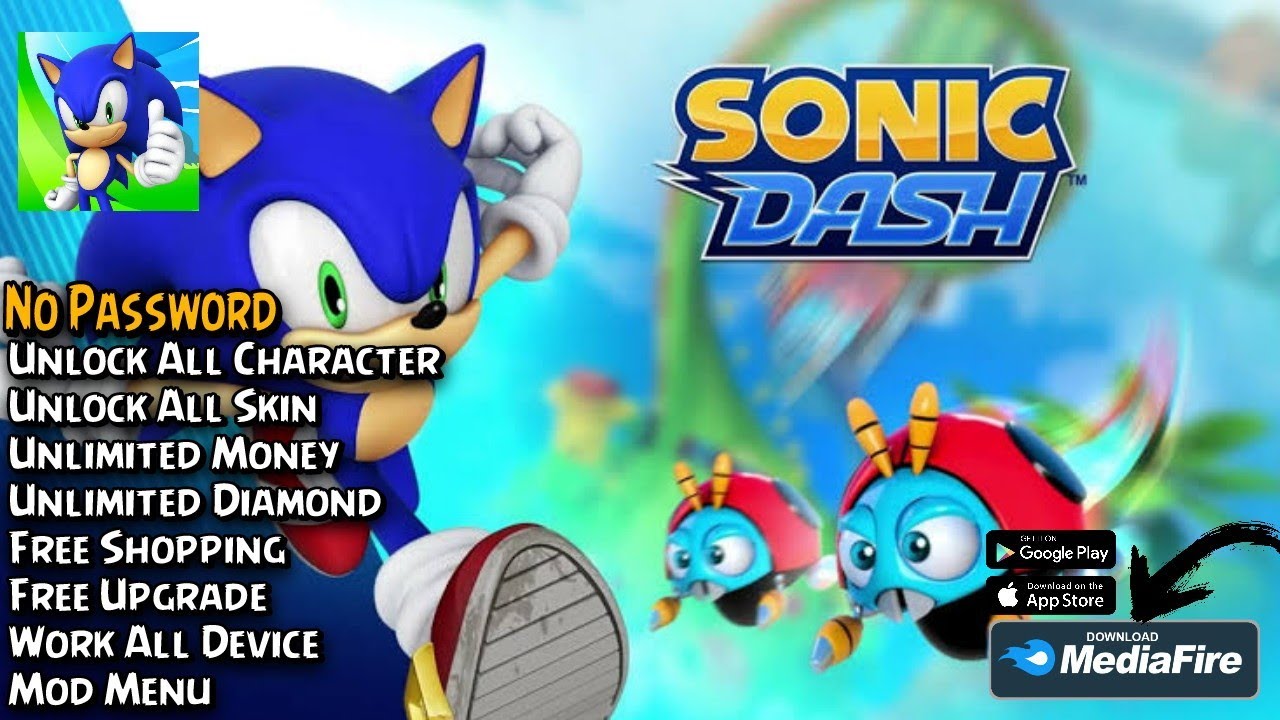 Sonic Dash Mod Apk Terbaru - Unlock All Character & Unlimited Money ...