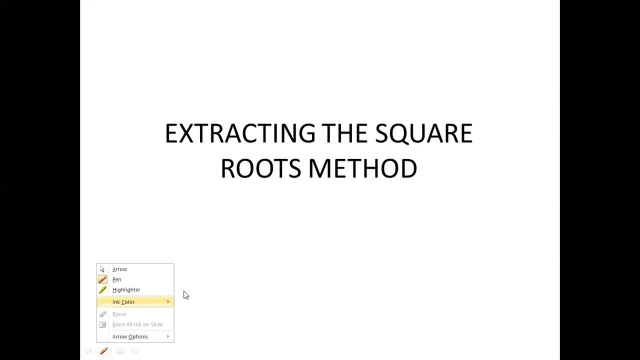 Extracting the Square Root Method - YouTube