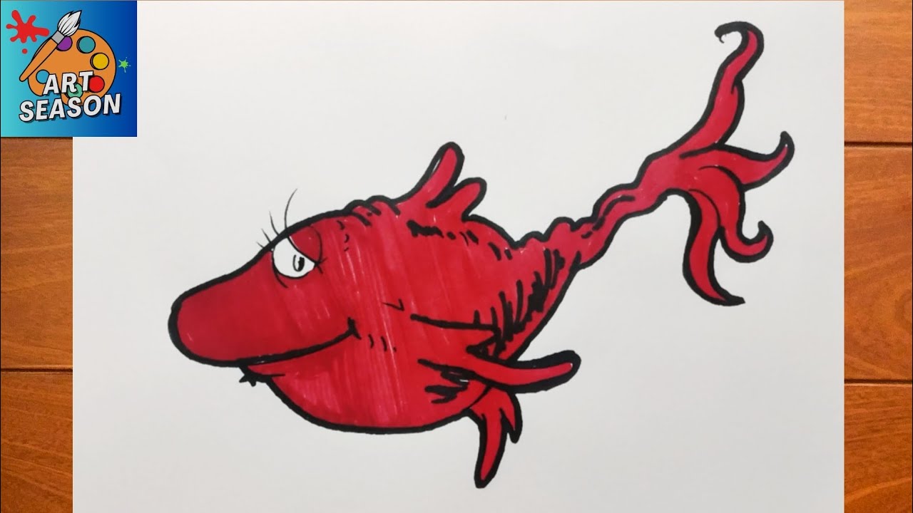How to Draw Red Fish from Dr. Seuss - YouTube