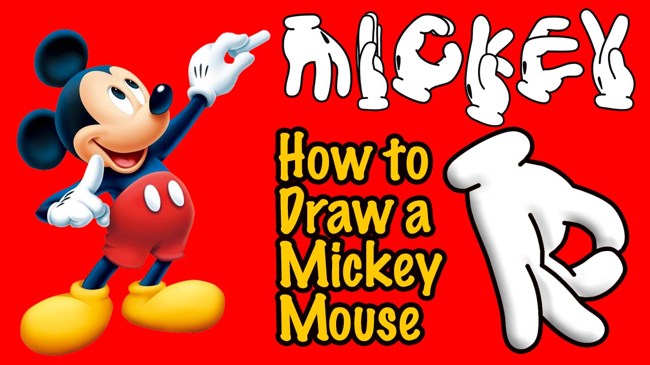 How to draw the Alphabet - 'R' - Mickey Mouse Hands Making the Letters ...