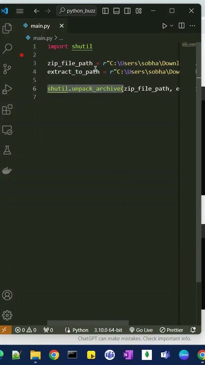 How To Decompressunzip Files In Pythonphython Pythonlearning Pythonforbeginners Youtube