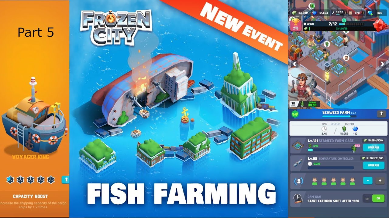 FROZEN CITY Gameplay - Part 15 - Fish Farming Event 5 - YouTube