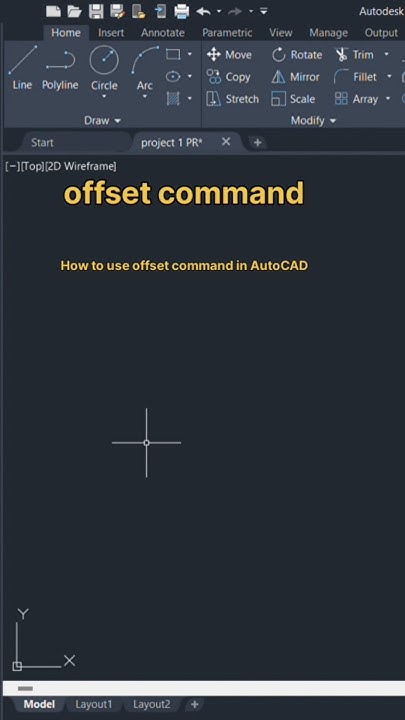 How to use offset command in AutoCAD 🏡🏠🏢 #shorts #autocadd - YouTube