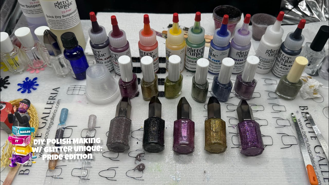 DIY Nail Polish Making w/ Glitter Unique 🌈 Pride Edition Part 2 - YouTube