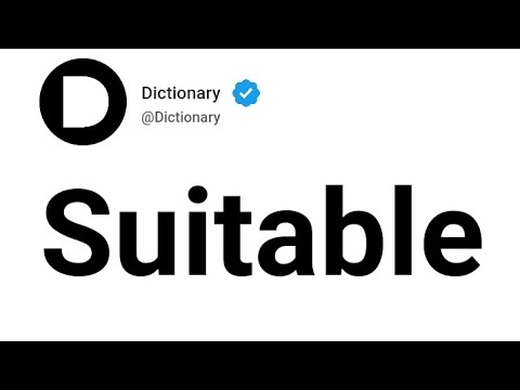 Suitable Meaning In English - YouTube