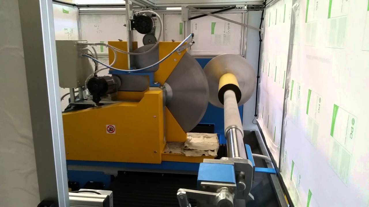 FEBA F600 SL Single Knife Lathe Slitter - Slitting Foam - YouTube