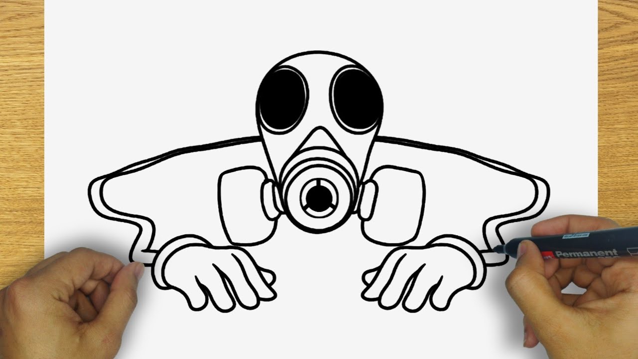 HOW TO DRAW GAS MASK FROM POPPY PLAYTIME CHAPTER 3 | DRAWING GAS MASK ...