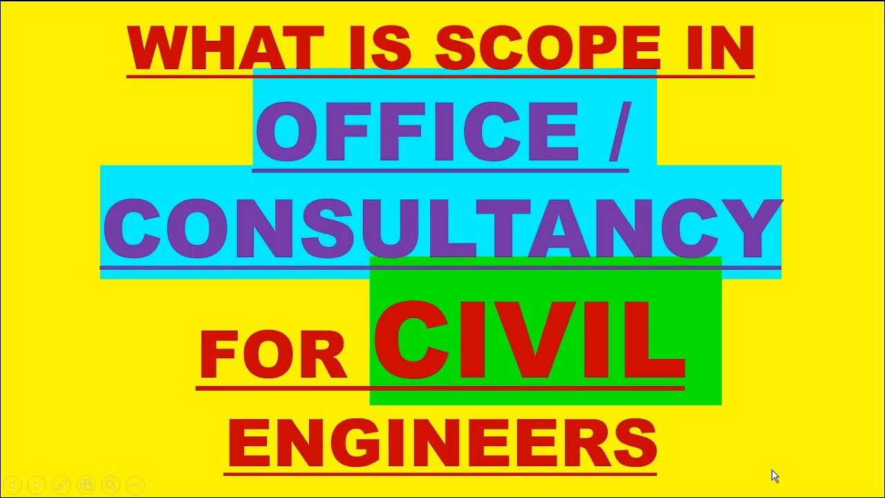 WHAT IS SCOPE FOR CIVIL ENGINEER IN OFFICE/CONSULTANCY - YouTube