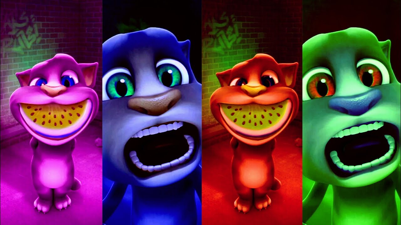 MY Talking Tom Funny Movement Colors Reaction || Talking Tom Colors ...