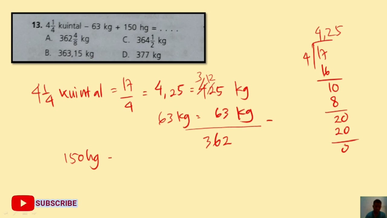 13 4 1 4 Kuintal 63 Kg 150 Hg YouTube 13 4 1 4 Kuintal 63 Kg 150 Hg YouTube