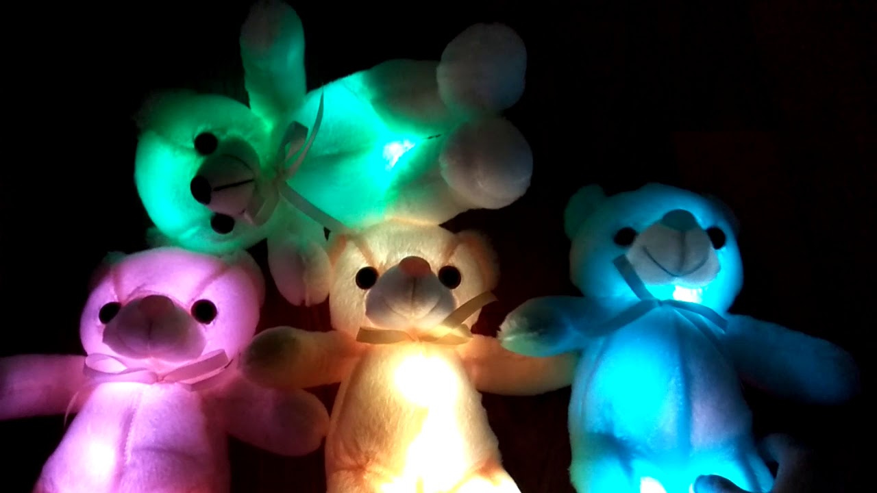 LED bear plush toys teddy bear doll xiaofangtang00@gmail.com - YouTube
