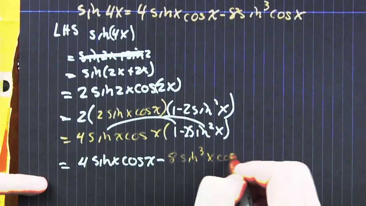 Prove sin4x=4sinxcosx-8(sinx)^3cosx - YouTube