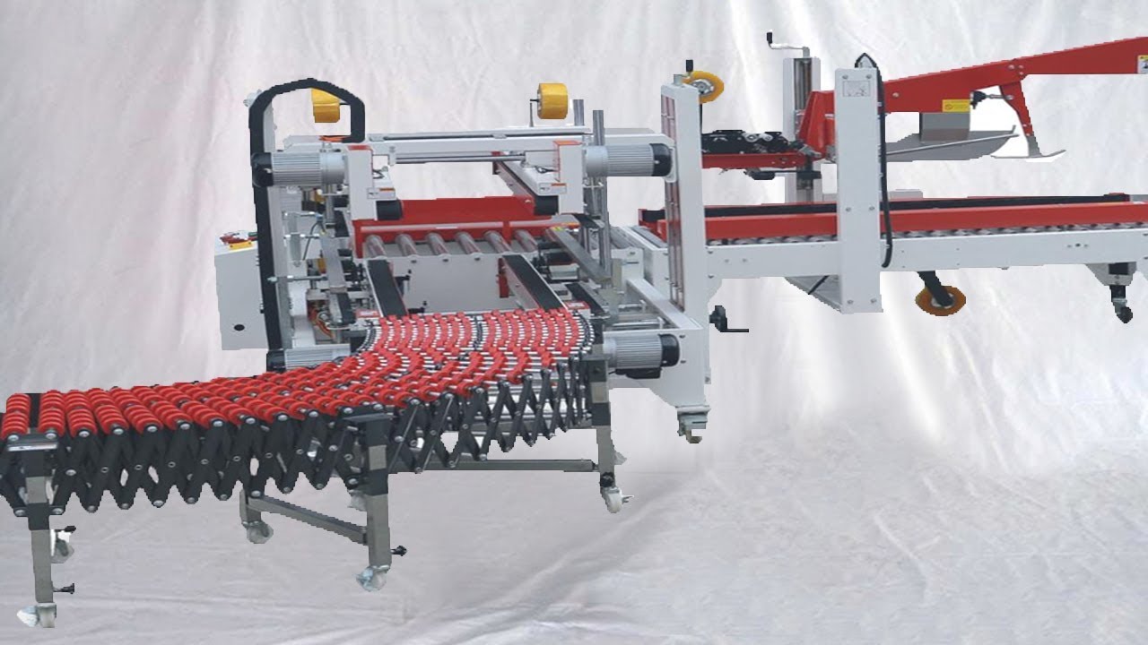 automatic flaps folding carton sealing machine boxes sealer equipment ...