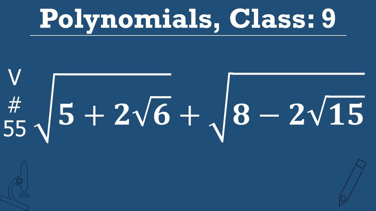 root 5+ 2root 6 + root 8 - 2 root15 I class 9 @deepakmittaldecoder ...