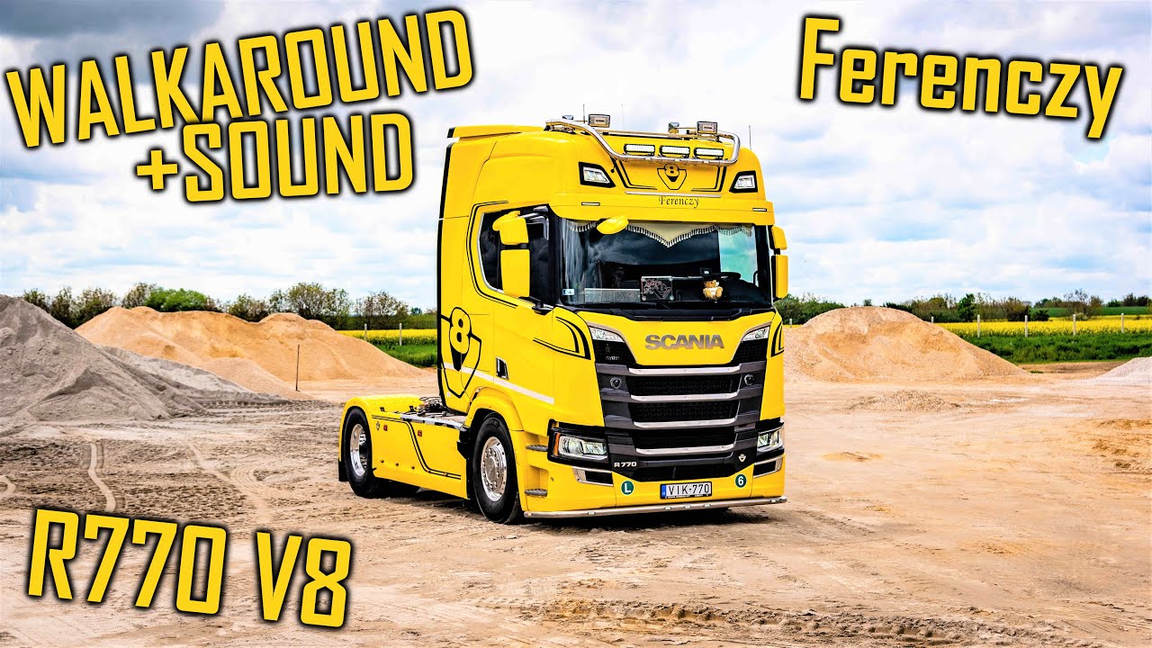 WALKAROUND & SOUND: New Scania R770 V8 // *Ferenczy Transport* - YouTube