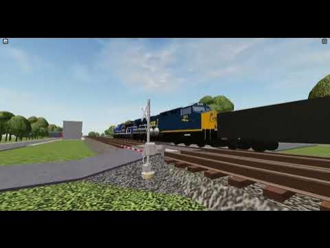 CSX 3194 Leads Mixed Freight Train Roblox Southline District RO-Scale - YouTube