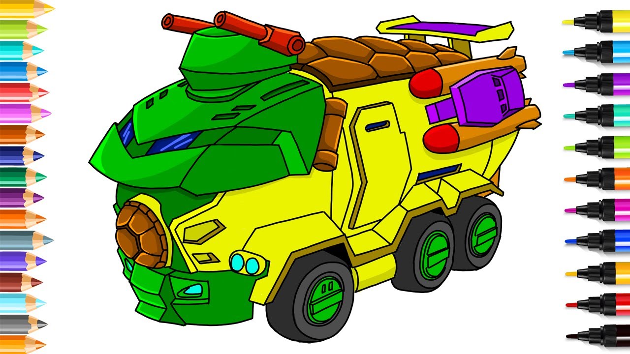 How to Draw the Teenage Mutant Ninja Turtles Van (Step-by-Step Tutorial ...