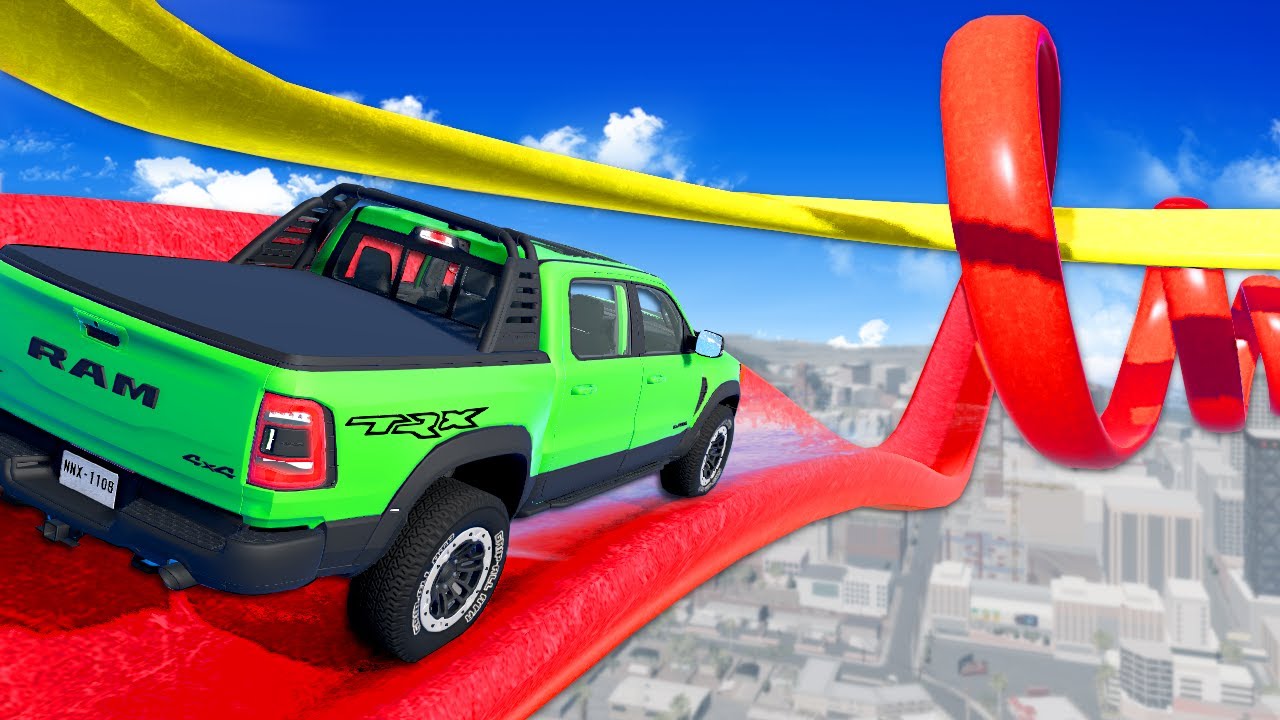 I Found a WATER SLIDE For Cars in BeamNG! - YouTube