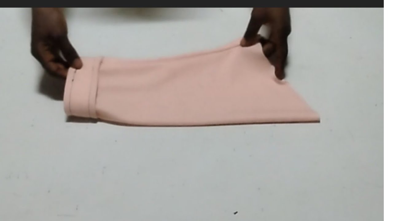 How To Cut And Sew Simple Turn-up Sleeve - YouTube